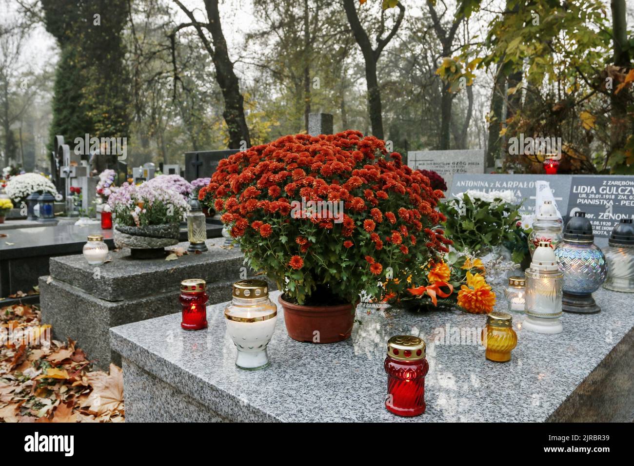 Rakowicki Cemetery, one of the best known cemeteries of Poland, located ...