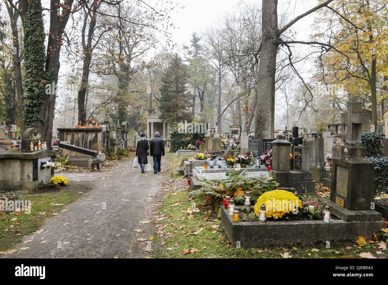 Rakowicki Cemetery, one of the best known cemeteries of Poland, located ...