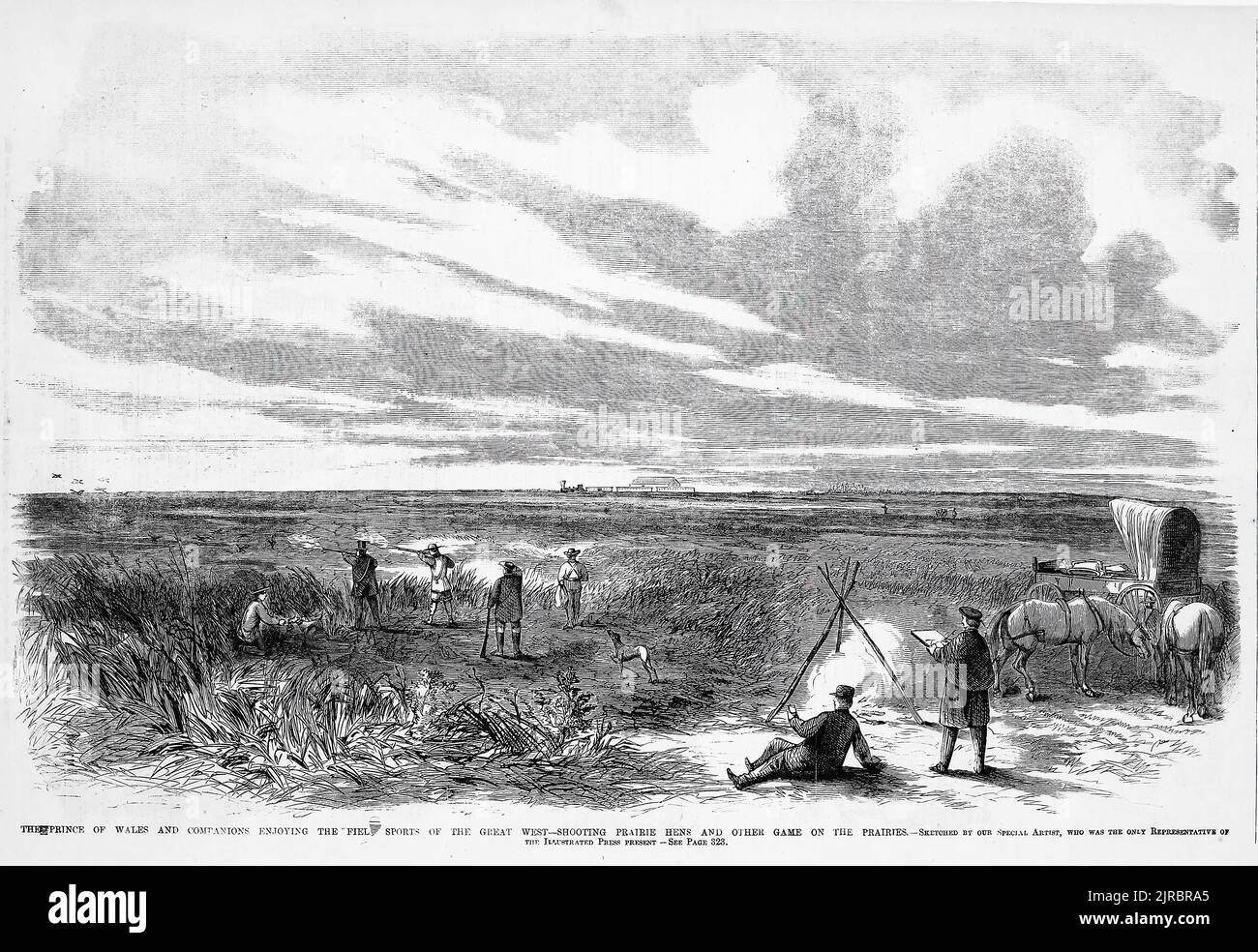 The Prince of Wales and companions enjoying the field sports of the ...