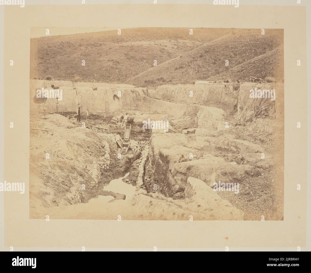 Miners claim at Blue Spur, Gabriel's Gully, Central Otago, circa 1875 ...