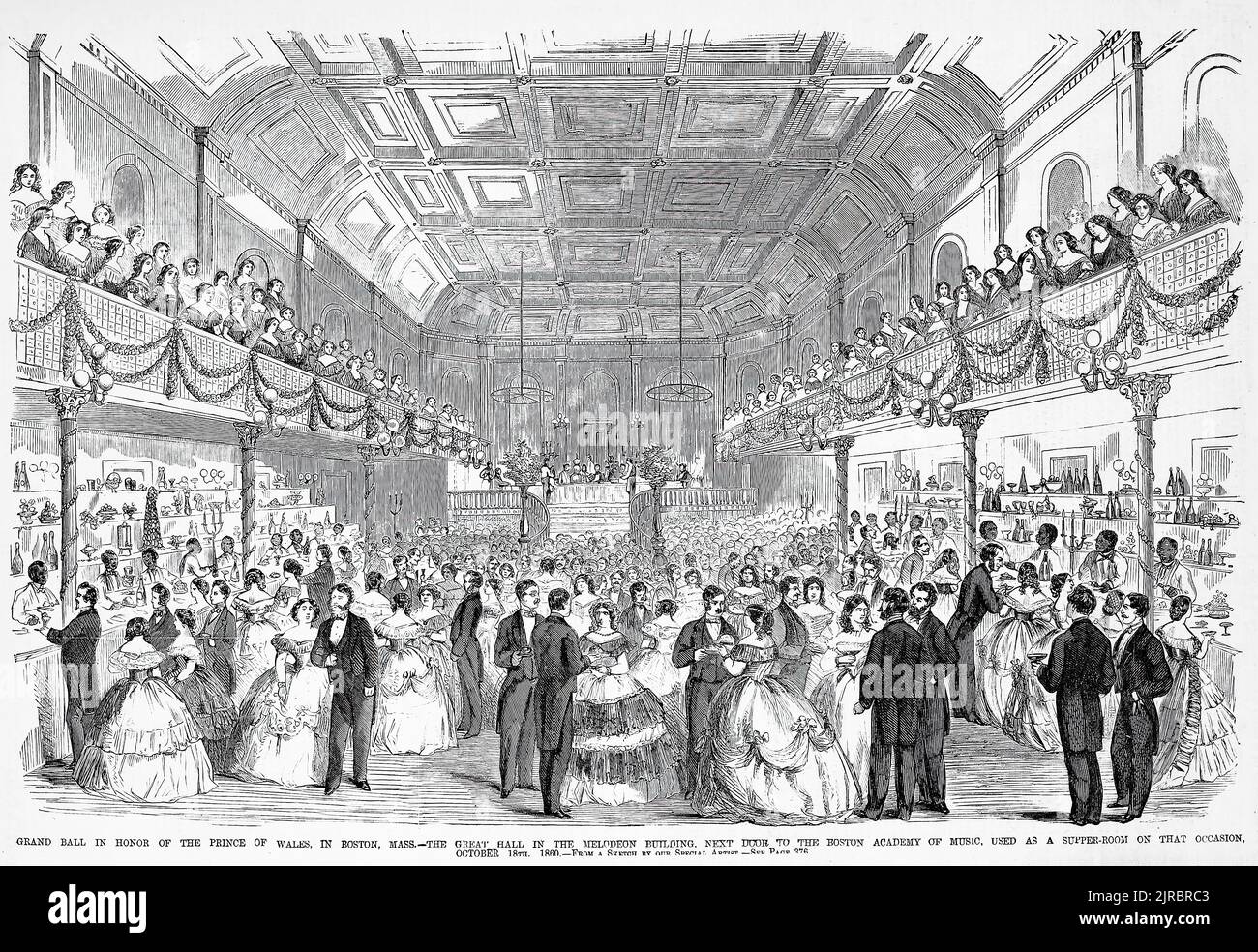 Grand ball in honor of the Prince of Wales, in Boston, Massachusetts ...