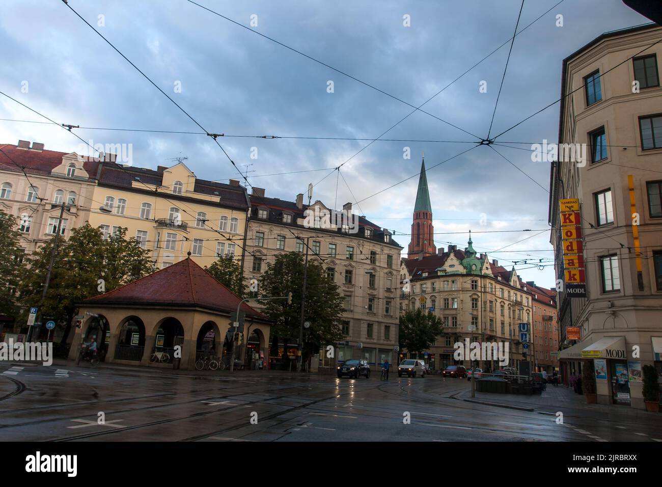 Max Weber Platz in Munich, one of the busiest intersection for both ...