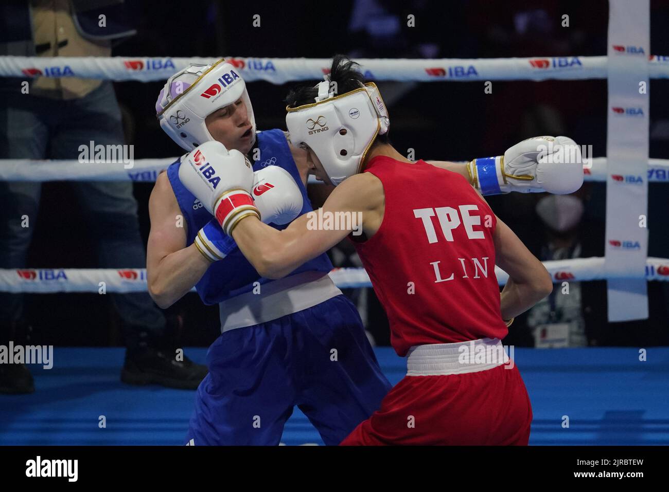 ISTANBUL, TURKEY - MAY 19, 2022: Lin Yu-Ting (Red) and Testa Irma (Blue ...