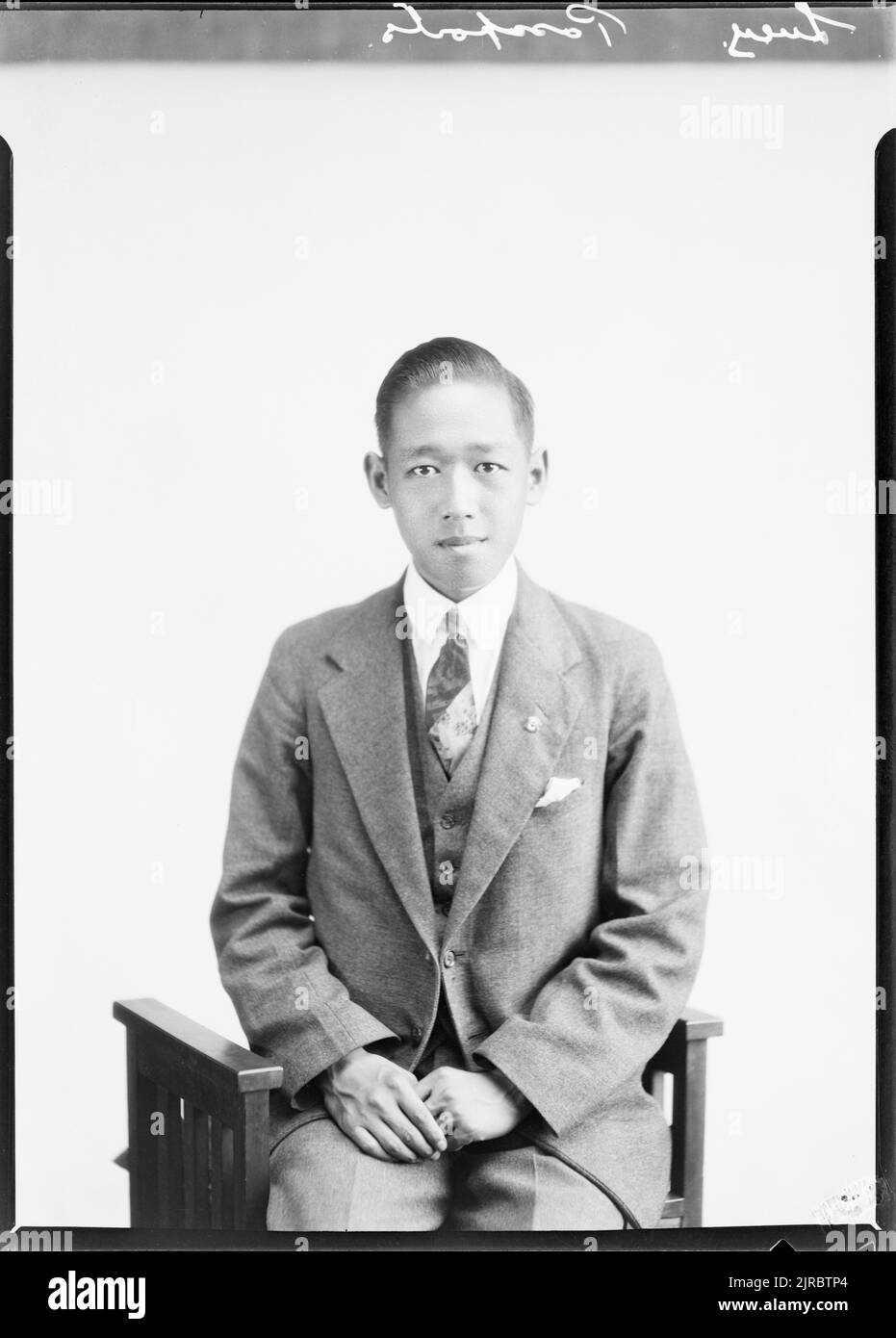 Portrait of David Luey ( 1913 - 1974)., circa 1930, Wellington, by Cuba ...