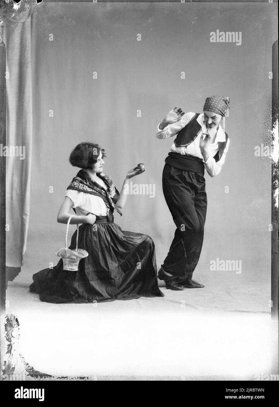 Two dancers in costume, 1930s, Wellington, by Cuba Photographic Studio ...