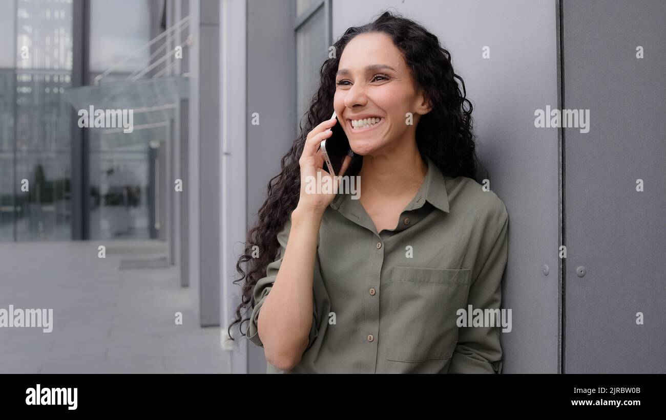Female woman happy cheerful success amazed wonder businesswoman lady ...