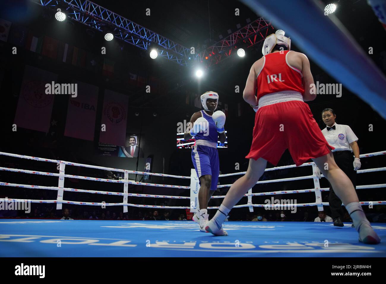 ISTANBUL, TURKEY - MAY 19, 2022: ORourke Lisa Edel (Red) and Panguane ...