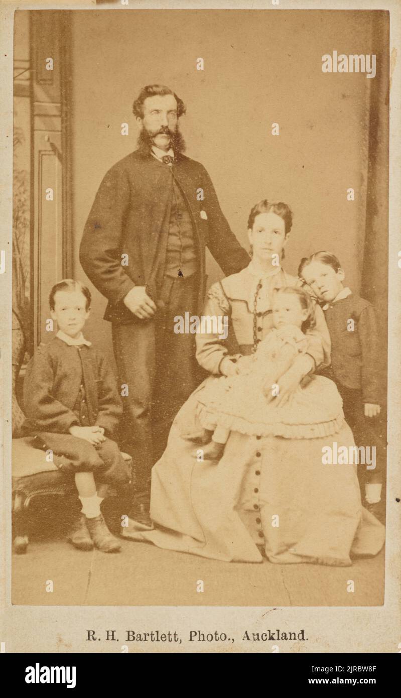 Family portrait, 1870s, New Zealand, by Robert Henry Bartlett Stock ...