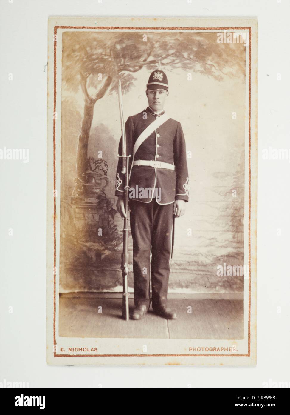 Rifle volunteer, circa 1875, Milton, by Colan Nicholas Stock Photo - Alamy