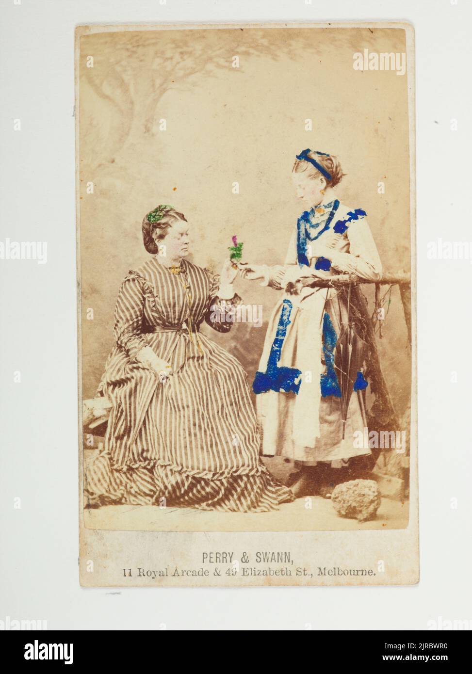 Two women, New Zealand, by George Henry Swan Stock Photo - Alamy