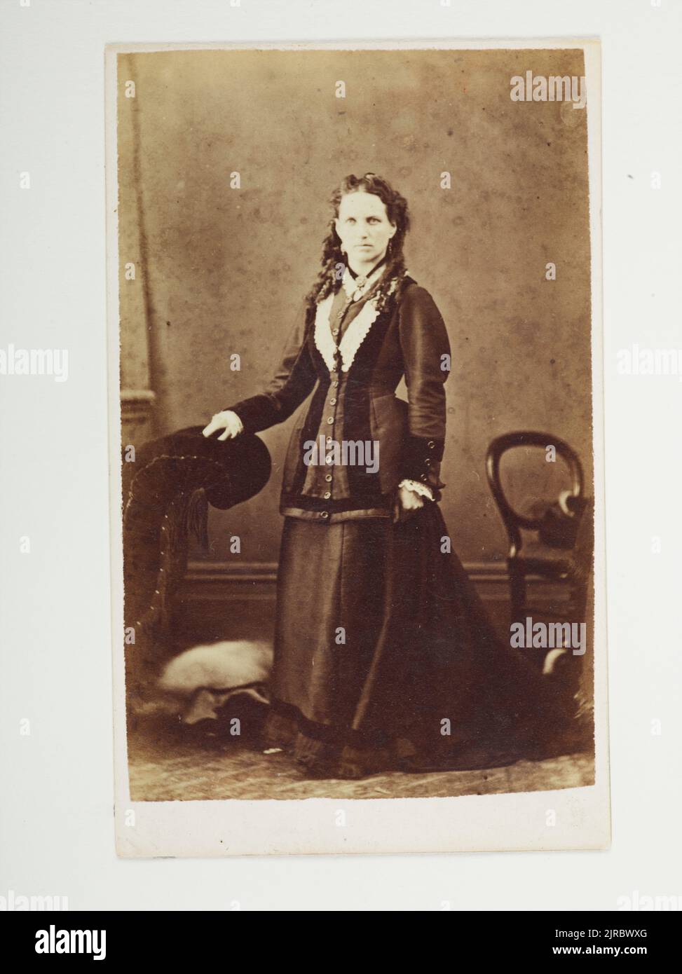 Unknown woman, circa 1885, New Zealand, by Edward Teague Stock Photo ...