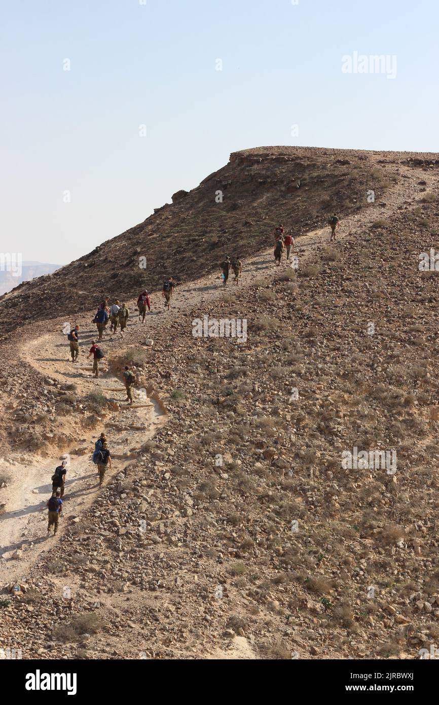 The syrian soldiers walking in the desert from behind Stock Photo - Alamy