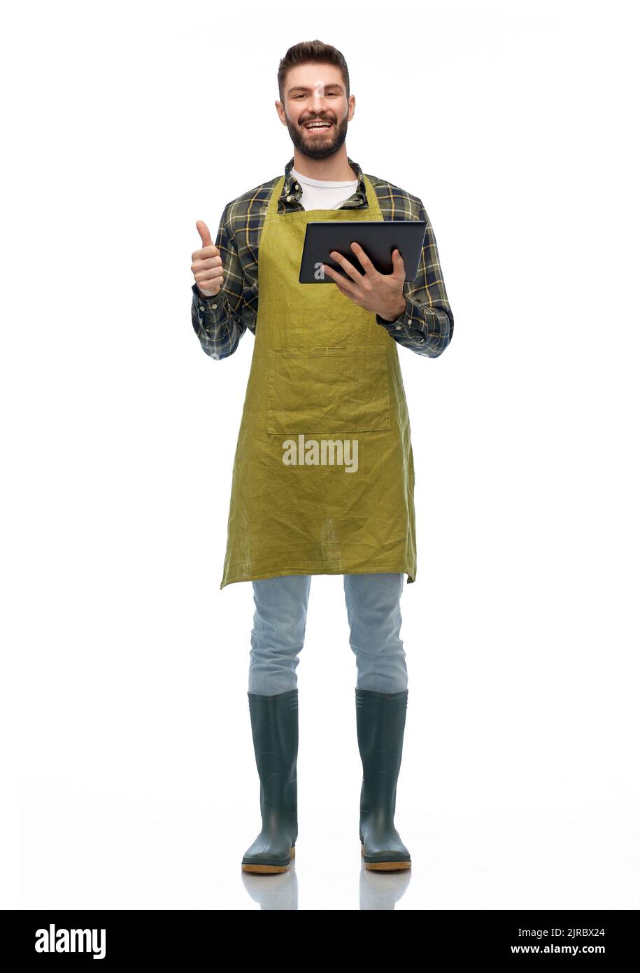 Hand young male farmer Cut Out Stock Images & Pictures - Alamy