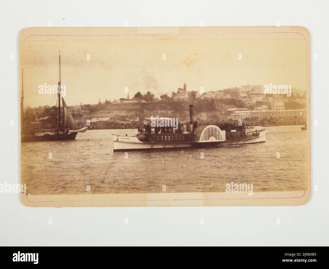 The ferry 'Alexandra', Auckland Harbour, 1870s, Auckland, by Edwin ...