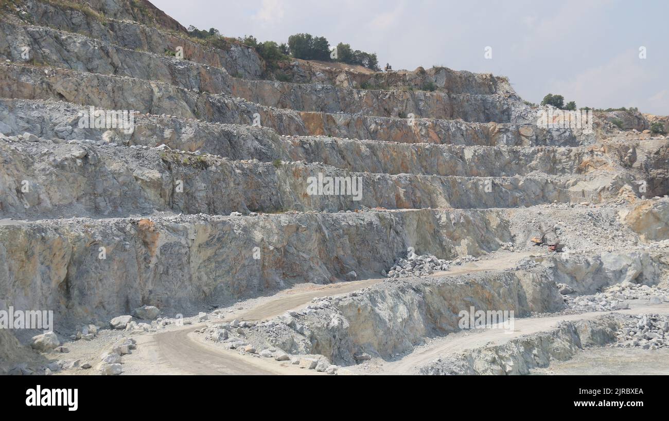 The white marble quarry like stairs Stock Photo - Alamy