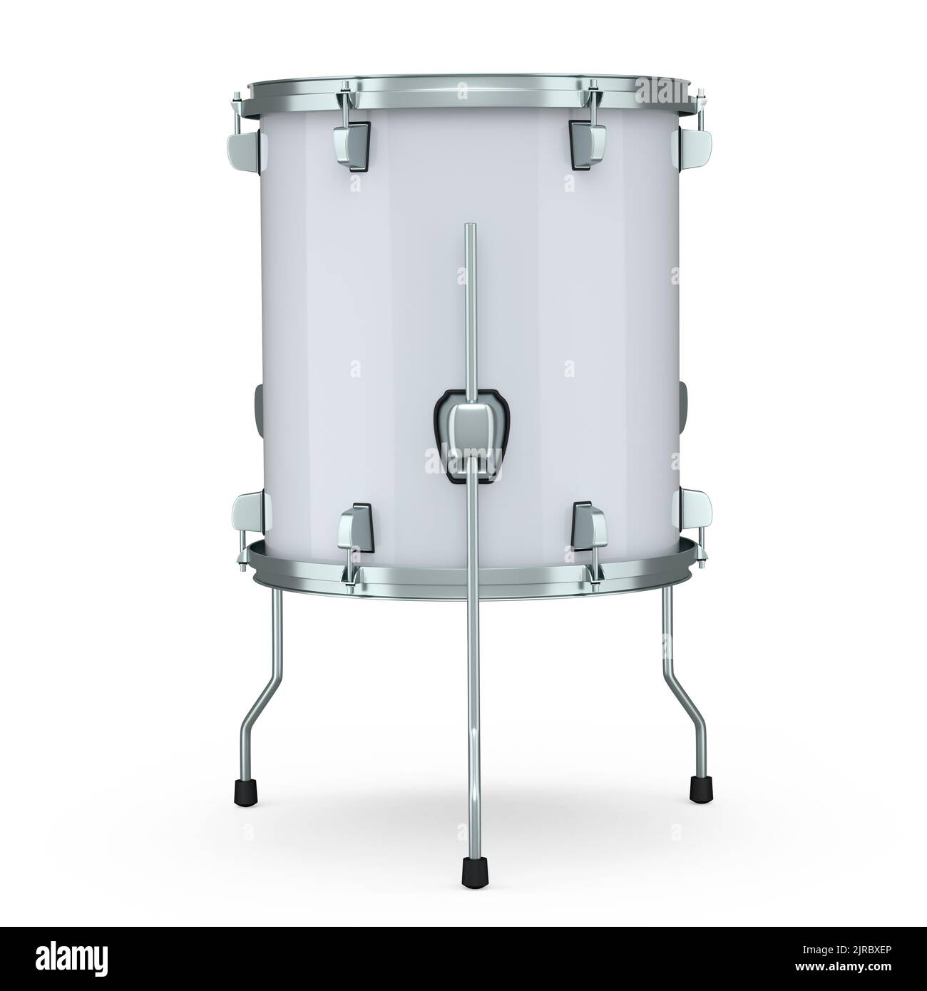 Realistic drum on white background. 3d render concept of musical ...
