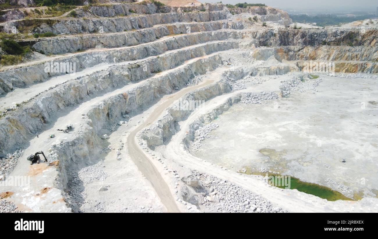 The white marble quarry like stairs Stock Photo - Alamy