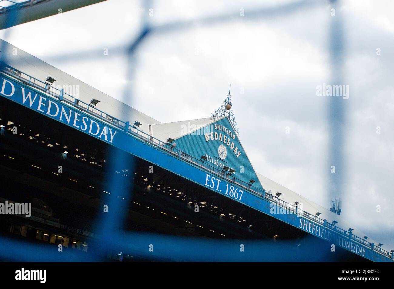 A view of the Sheffield Wednesday clock face inside Hillsborough ...