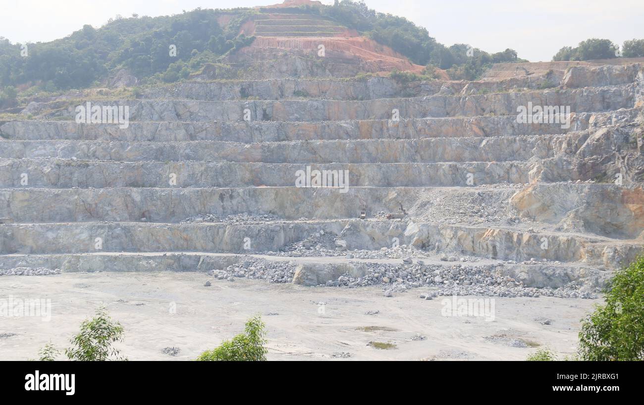 The white marble quarry like stairs Stock Photo - Alamy