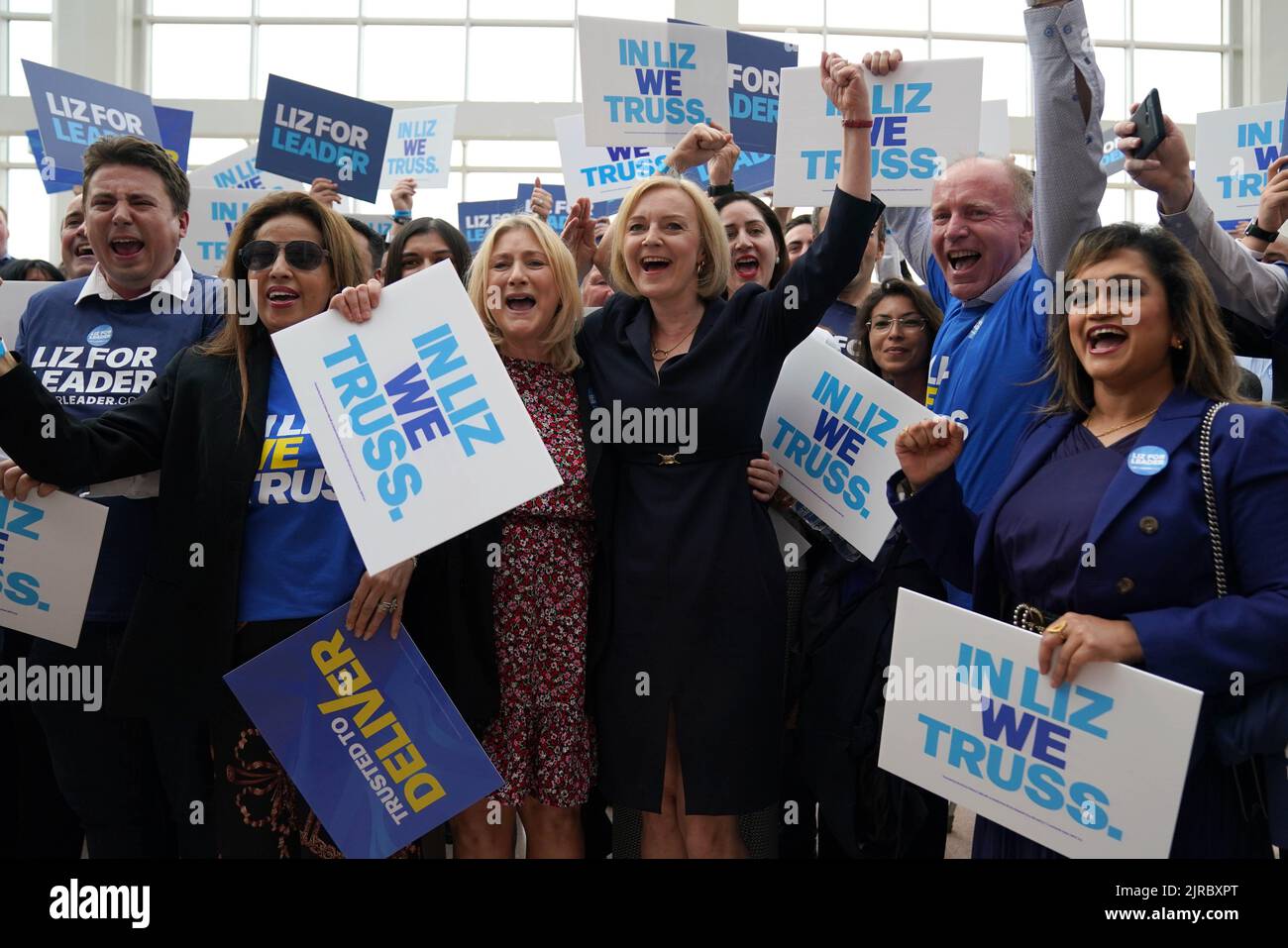 Liz Truss at a hustings event at the NEC in Birmingham as part of her ...