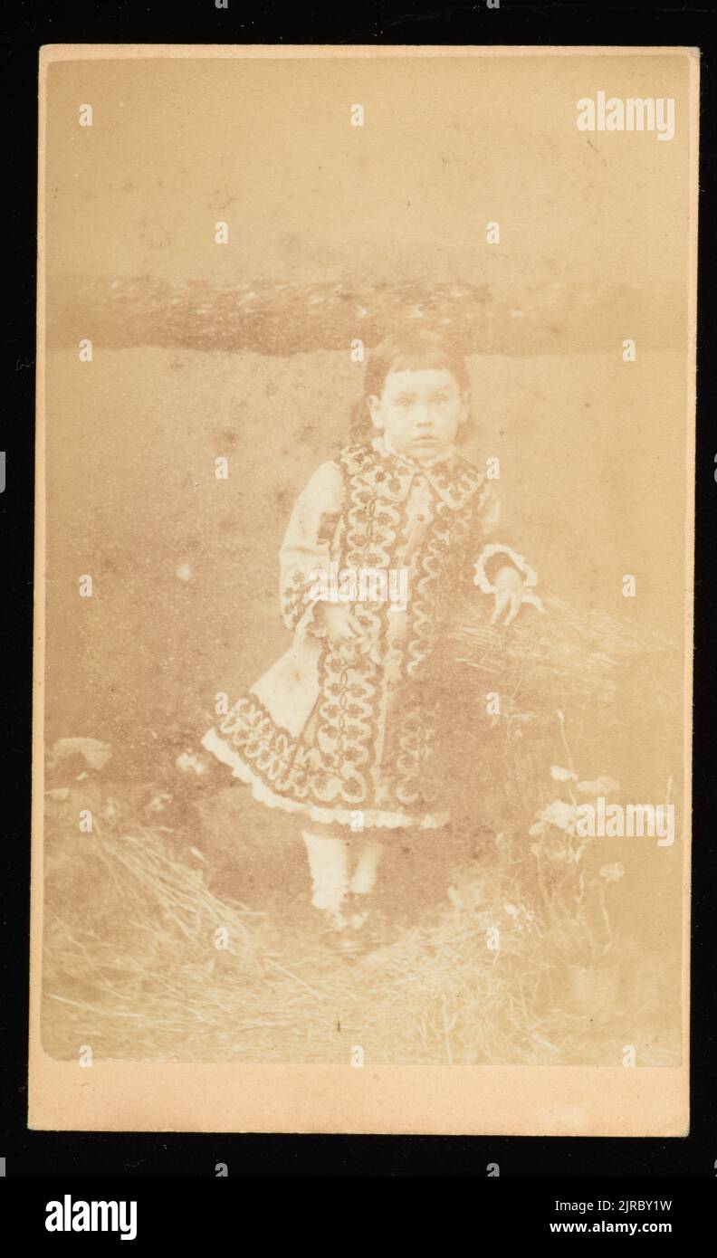 Little girl, 1870s, Wellington, by Herbert Deveril Stock Photo - Alamy