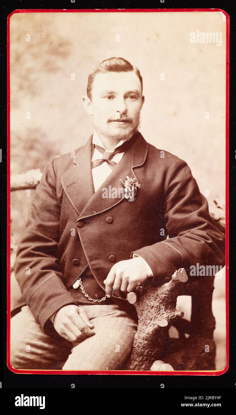 Portrait of a man, 1880s, Wellington, by James Bragge Stock Photo - Alamy