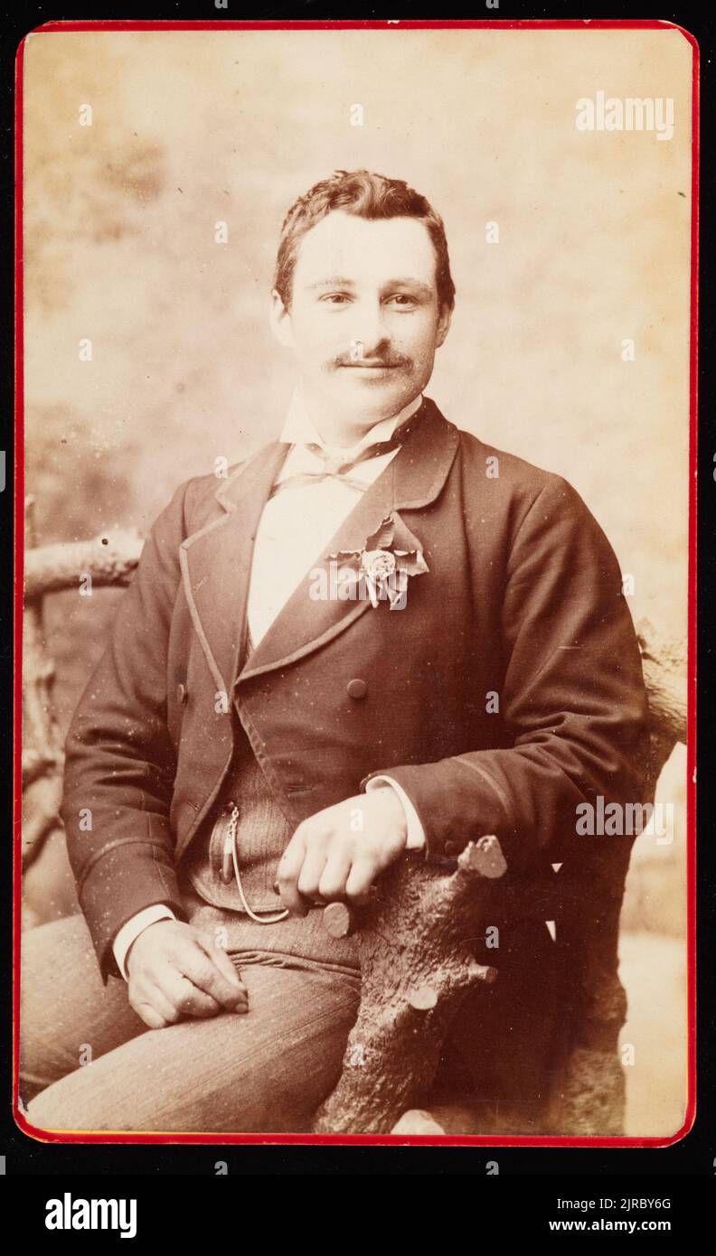 Portrait of a man, 1880s, Wellington, by James Bragge Stock Photo - Alamy