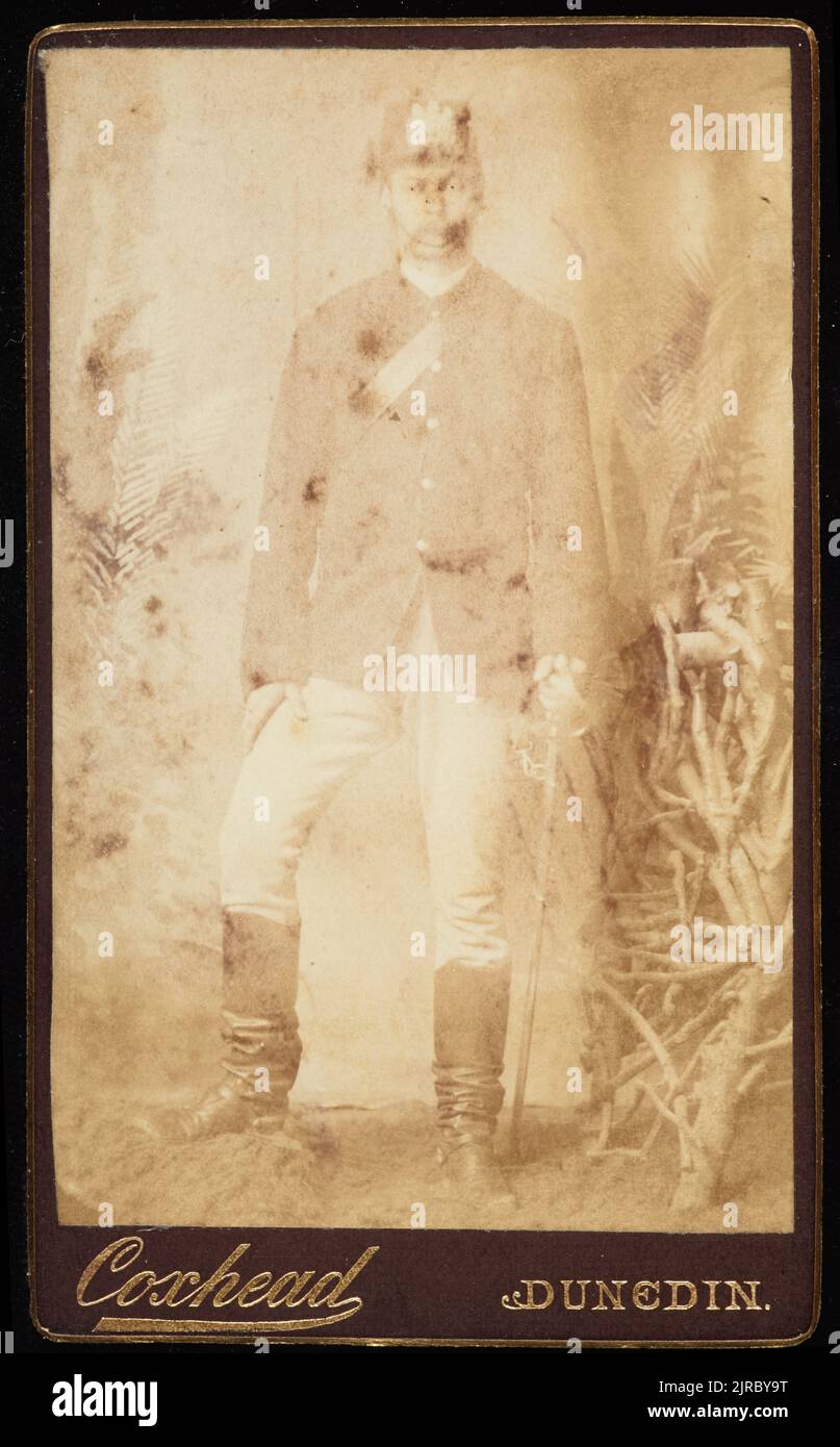 Man in uniform, 1880s, Dunedin, by Coxhead Brothers Stock Photo - Alamy