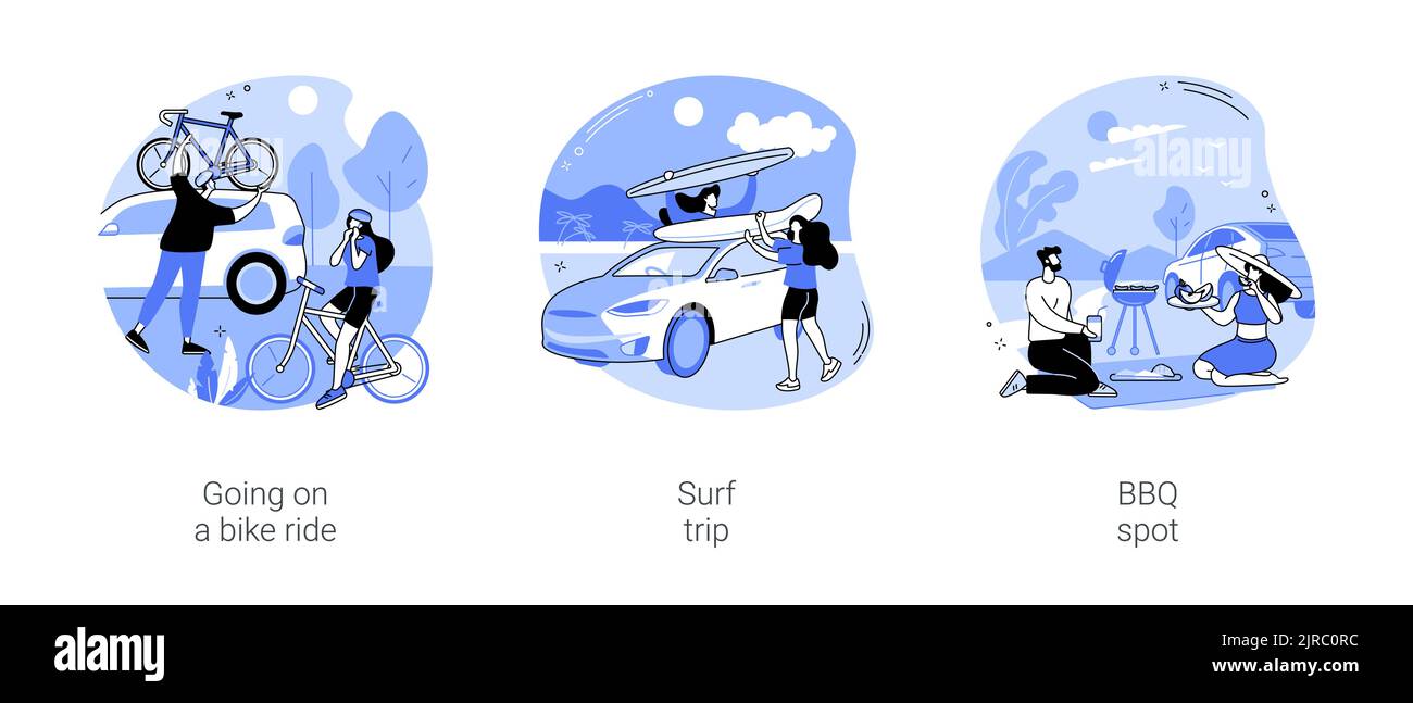 Adventure trip isolated cartoon vector illustrations se Stock Vector ...