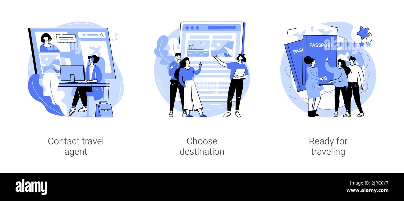 Tour agency isolated cartoon vector illustrations se Stock Vector Image ...