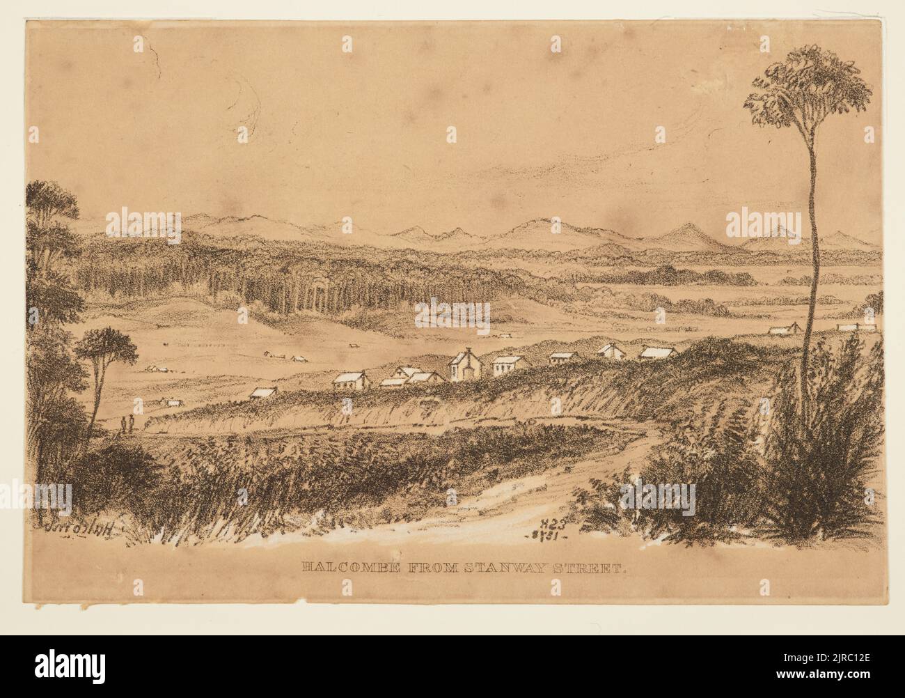 Halcombe from Stanway Street, 1878, by Mrs Edith Stanway Halcombe. Gift ...