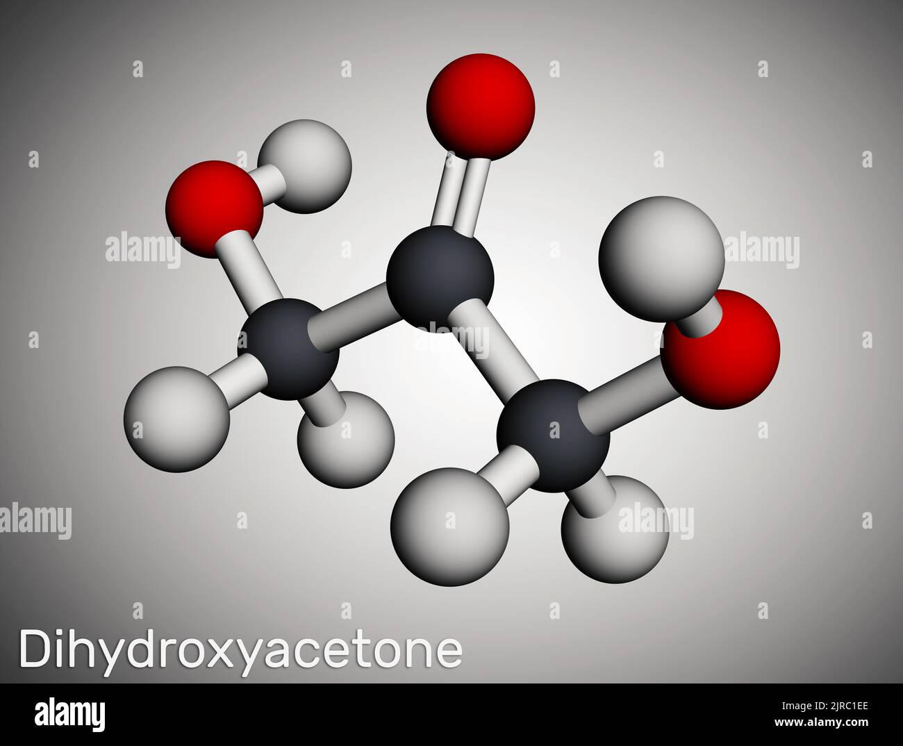 Dihydroxyacetone, DHA, glycerone molecule. It is saccharide, triose ...