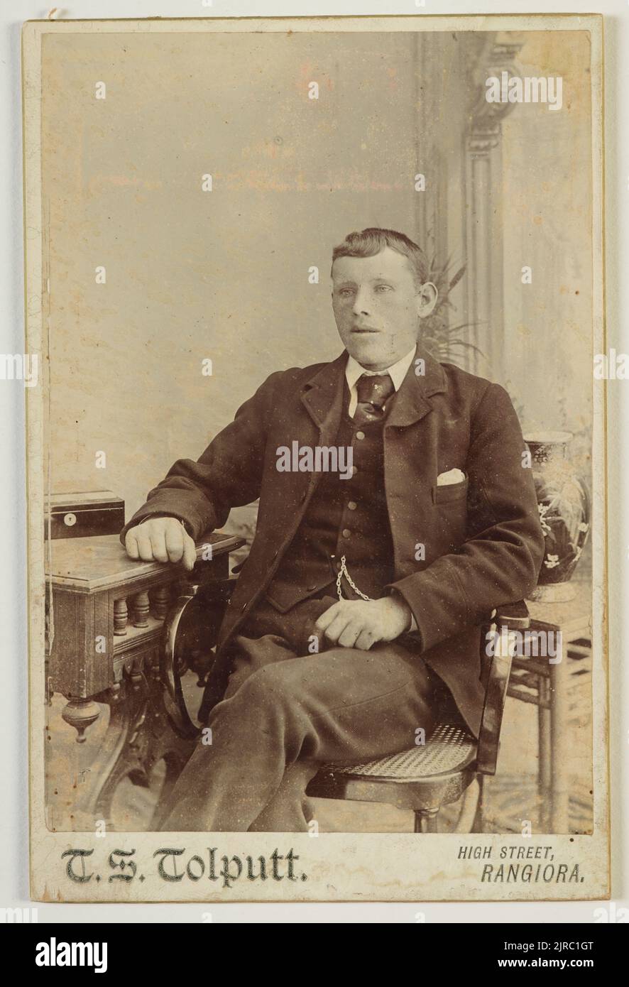 Man, 1895-1903, Rangiora, by Thomas Tolputt Stock Photo - Alamy