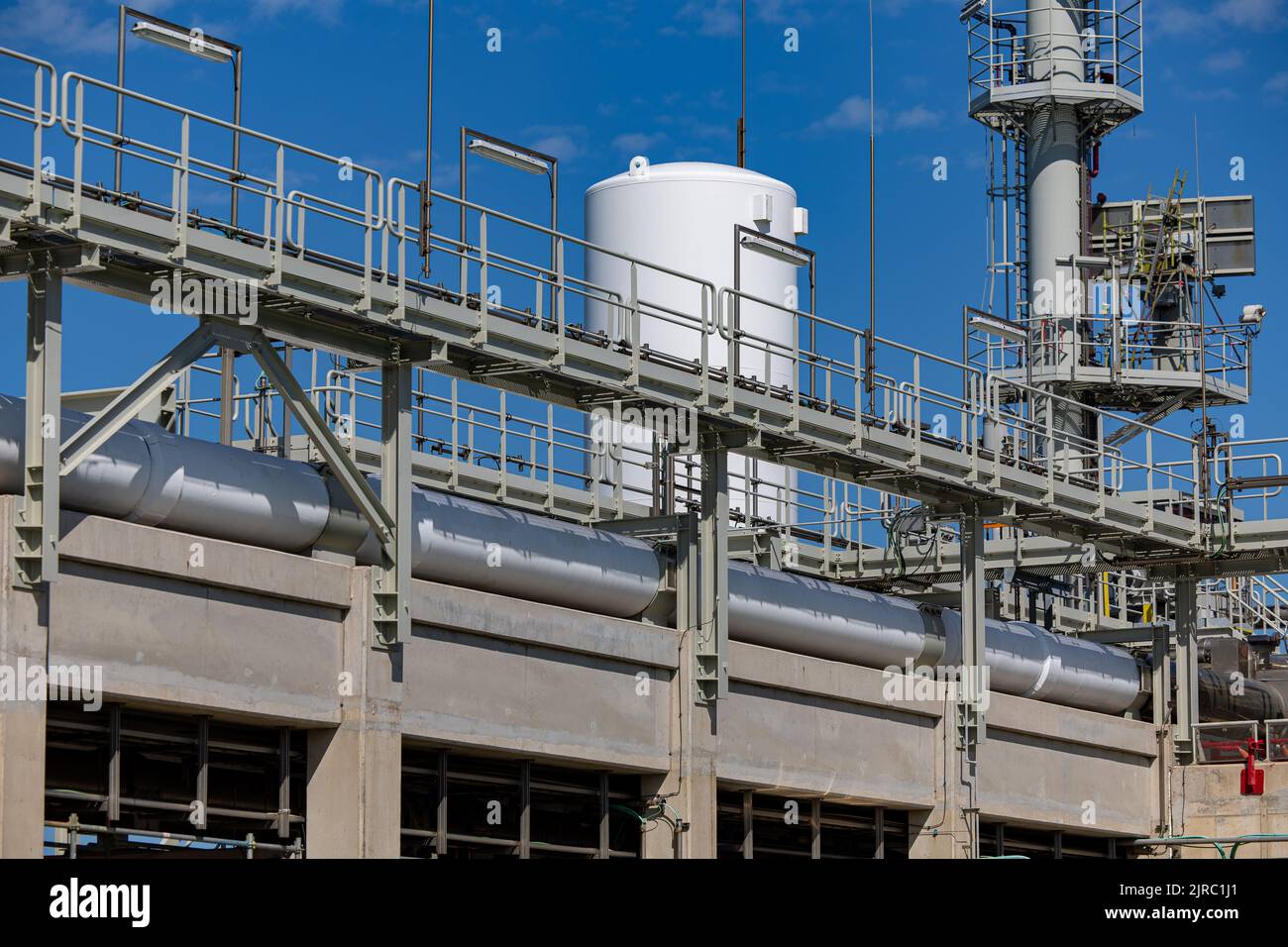 Illustration picture shows a visit to the Fluxys LNG-terminal ...