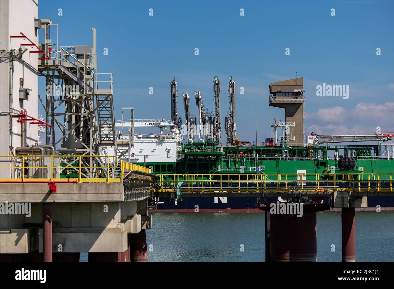 Illustration picture shows a visit to the Fluxys LNG-terminal ...