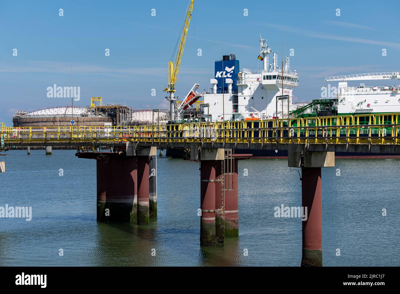 Illustration picture shows a visit to the Fluxys LNG-terminal ...