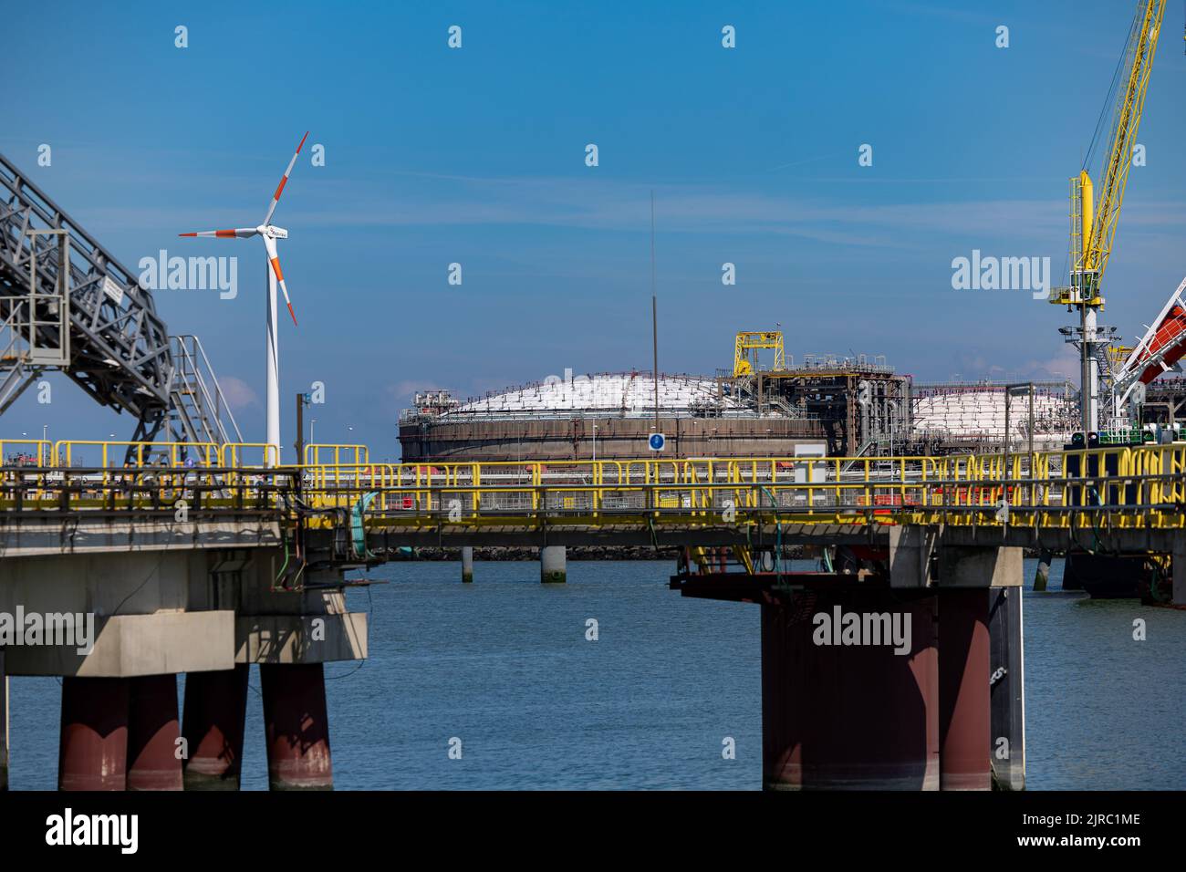 Illustration picture shows a visit to the Fluxys LNG-terminal ...