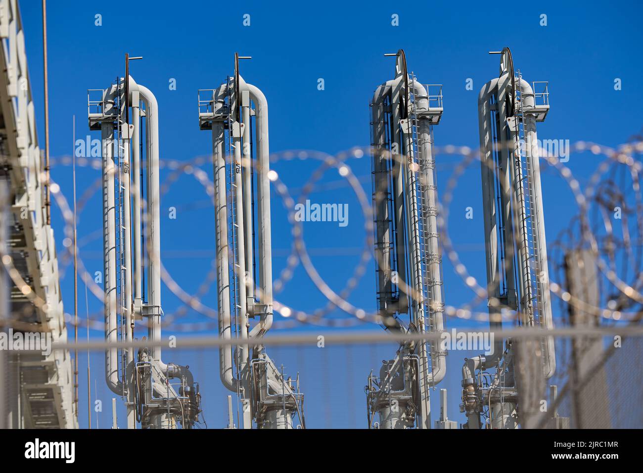 Illustration picture shows a visit to the Fluxys LNG-terminal ...