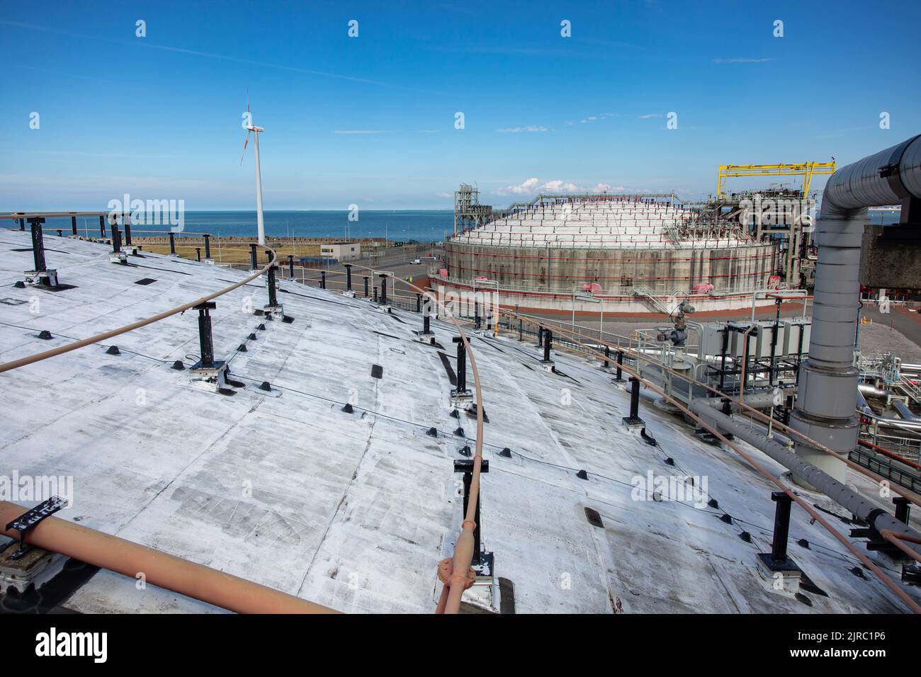 Illustration picture shows a visit to the Fluxys LNG-terminal ...