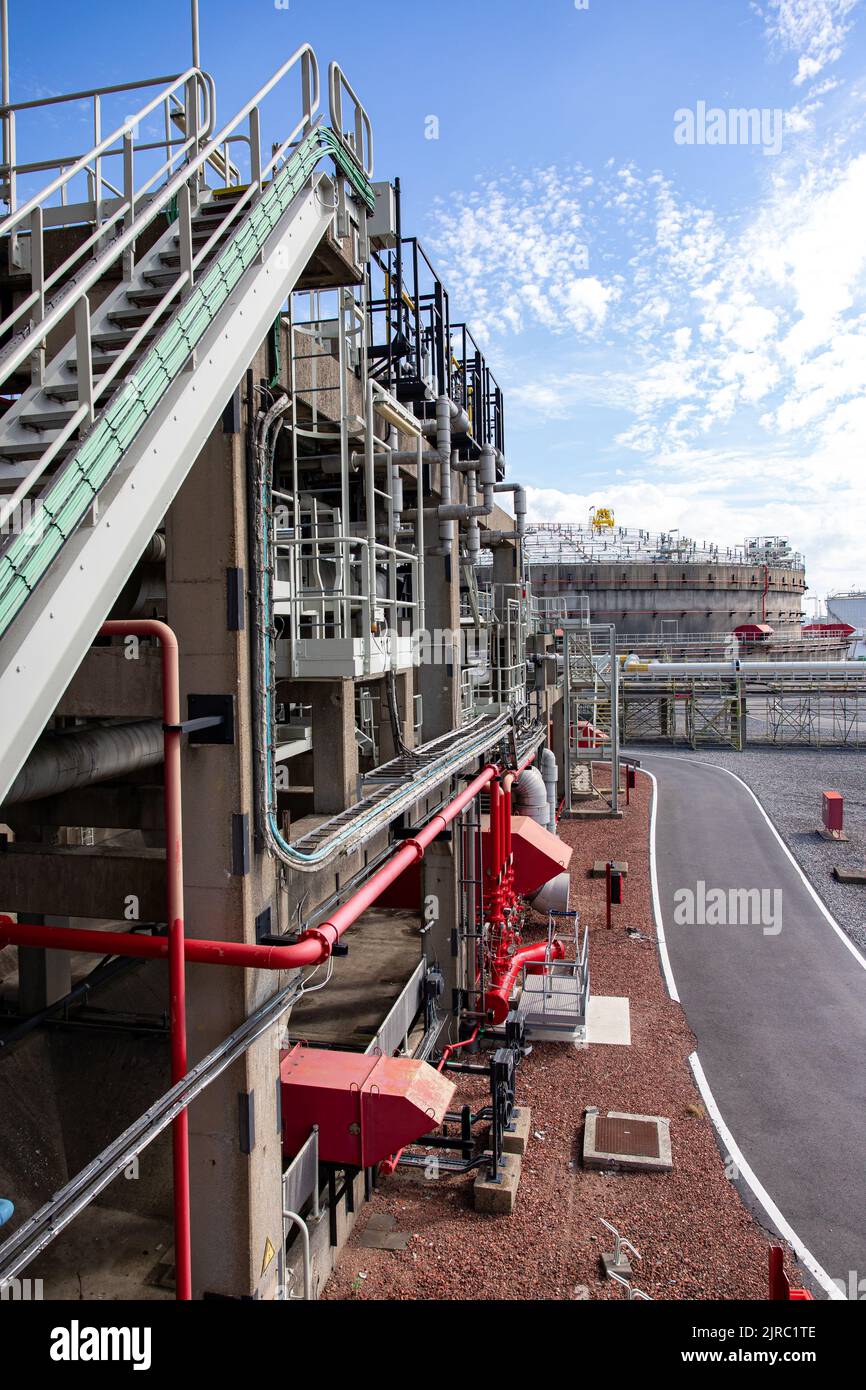 Illustration picture shows a visit to the Fluxys LNG-terminal ...