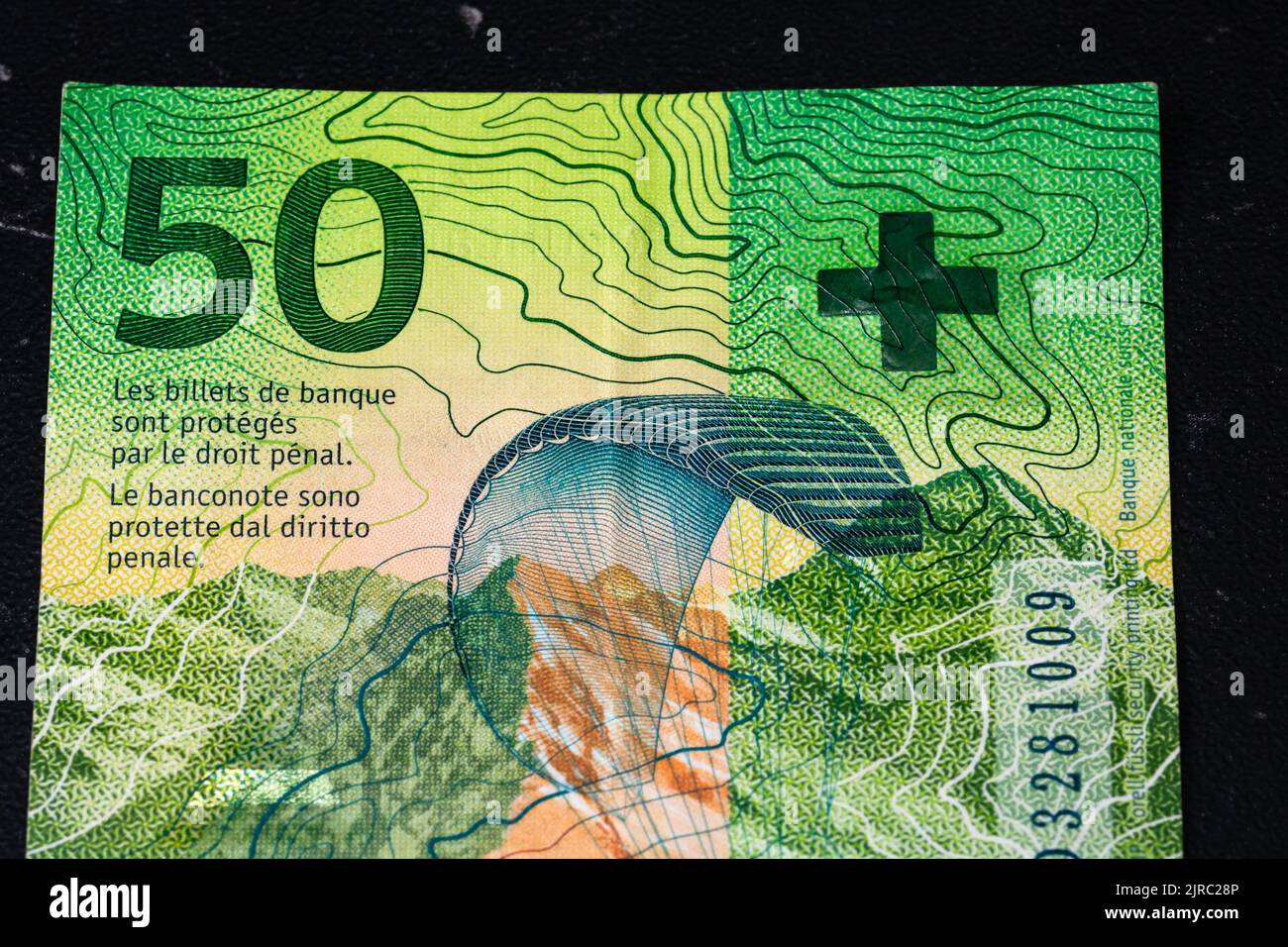 Swiss Franc currency. Europe inflation, CHF money Stock Photo - Alamy