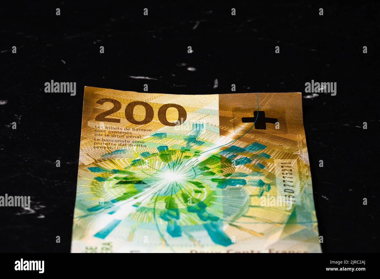 Swiss Franc currency. Europe inflation, CHF money Stock Photo - Alamy