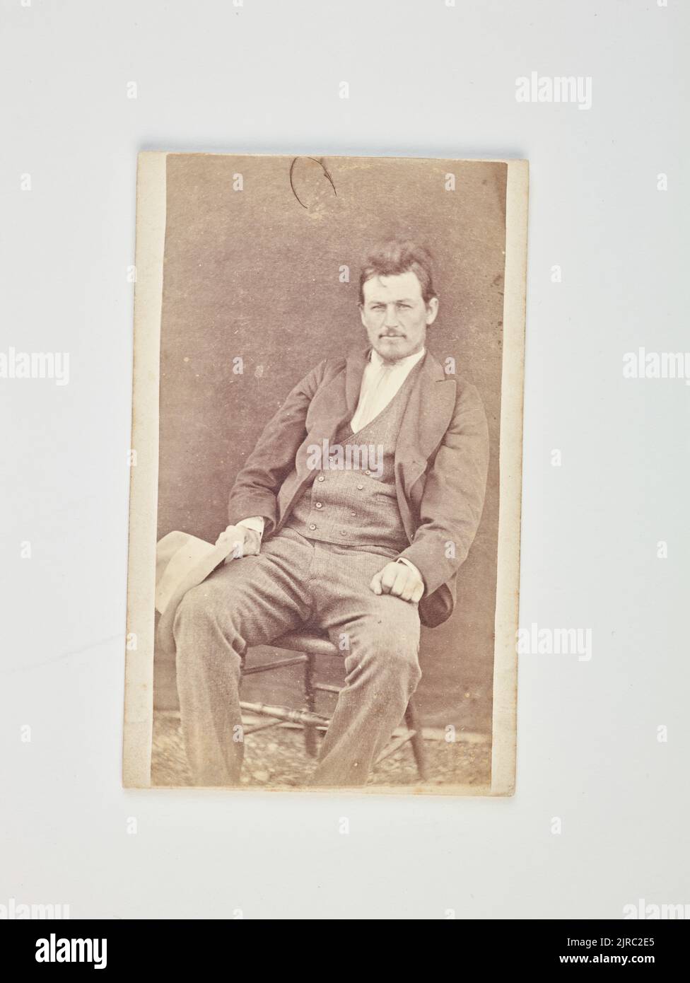 Seated man, 1870s, Blenheim, by William H. Macey Stock Photo - Alamy