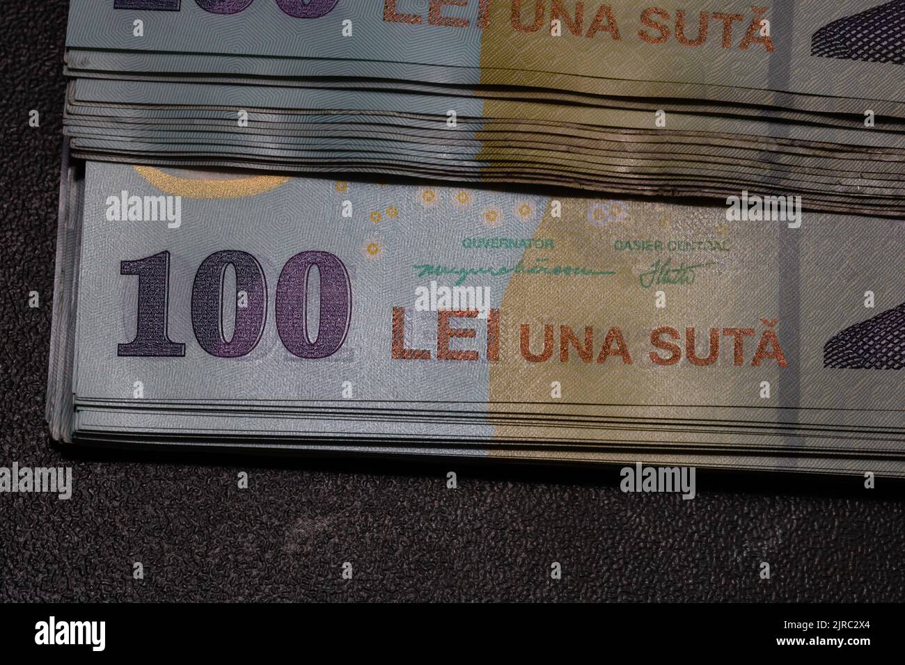 Romanian LEI currency. Europe inflation, LEI money Stock Photo - Alamy
