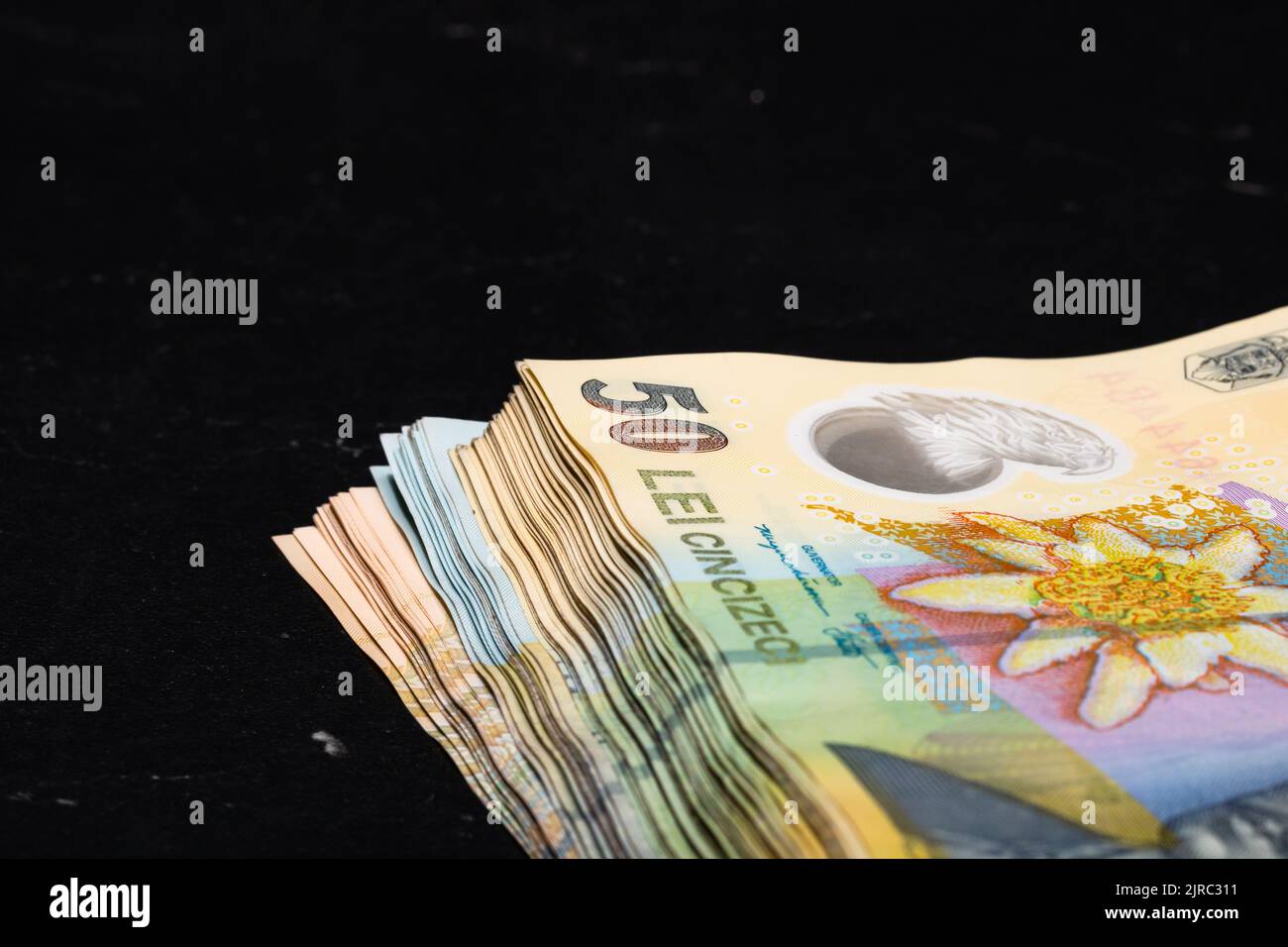 Romanian LEI currency. Europe inflation, LEI money Stock Photo - Alamy