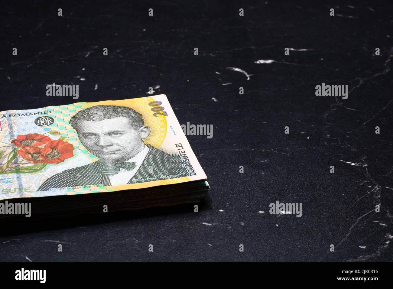 Romanian LEI currency. Europe inflation, LEI money Stock Photo - Alamy
