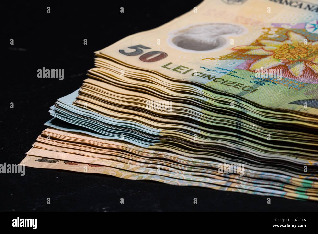 Romanian LEI currency. Europe inflation, LEI money Stock Photo - Alamy