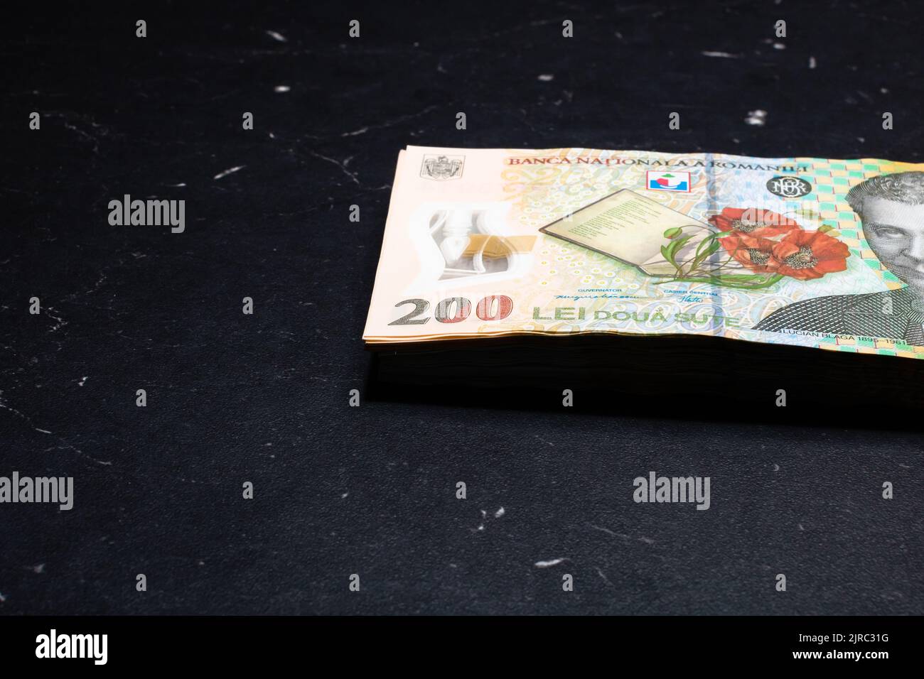 Romanian LEI currency. Europe inflation, LEI money Stock Photo - Alamy