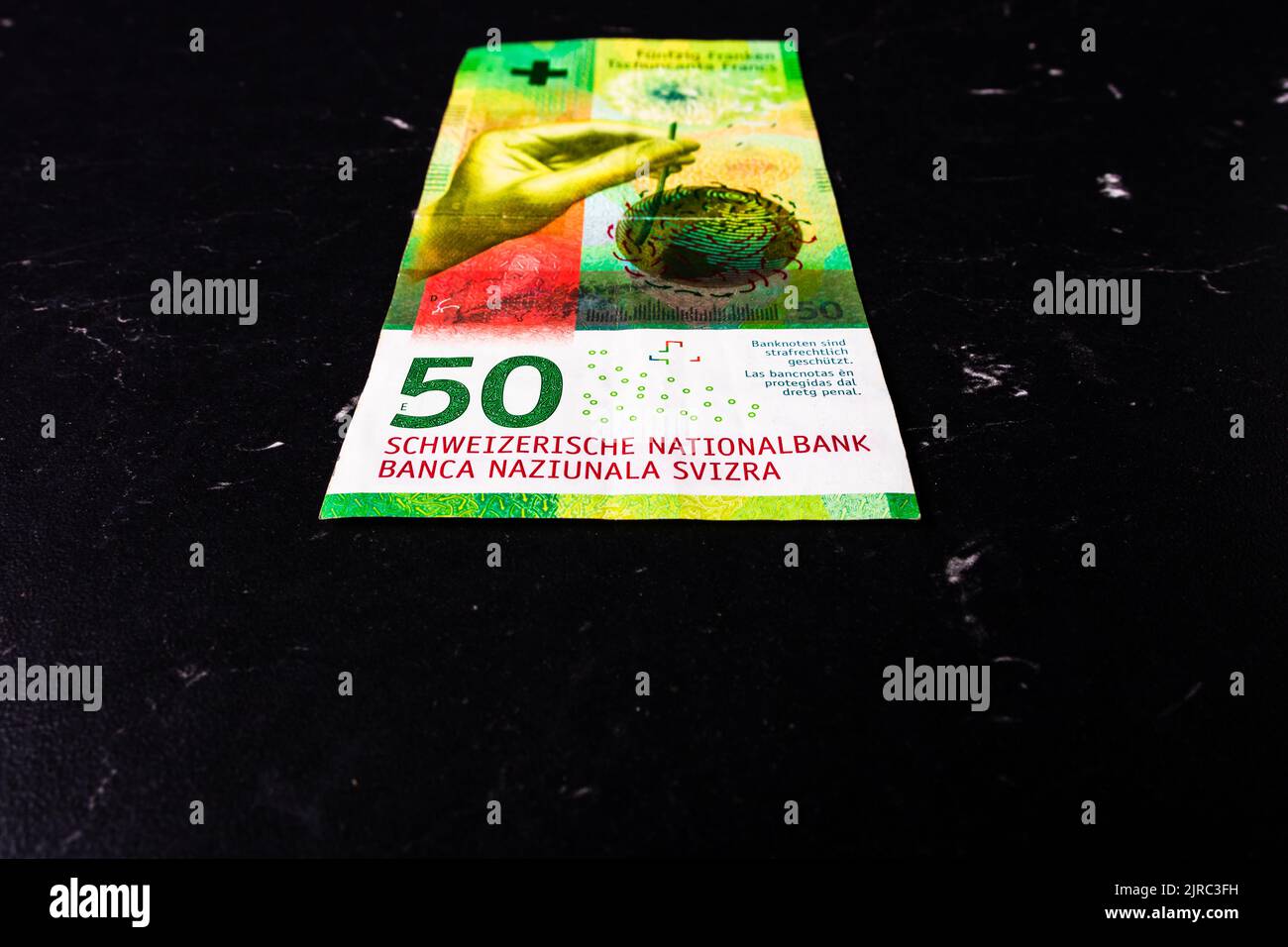 Swiss franc banknote. CHF currency, world money concept Stock Photo - Alamy
