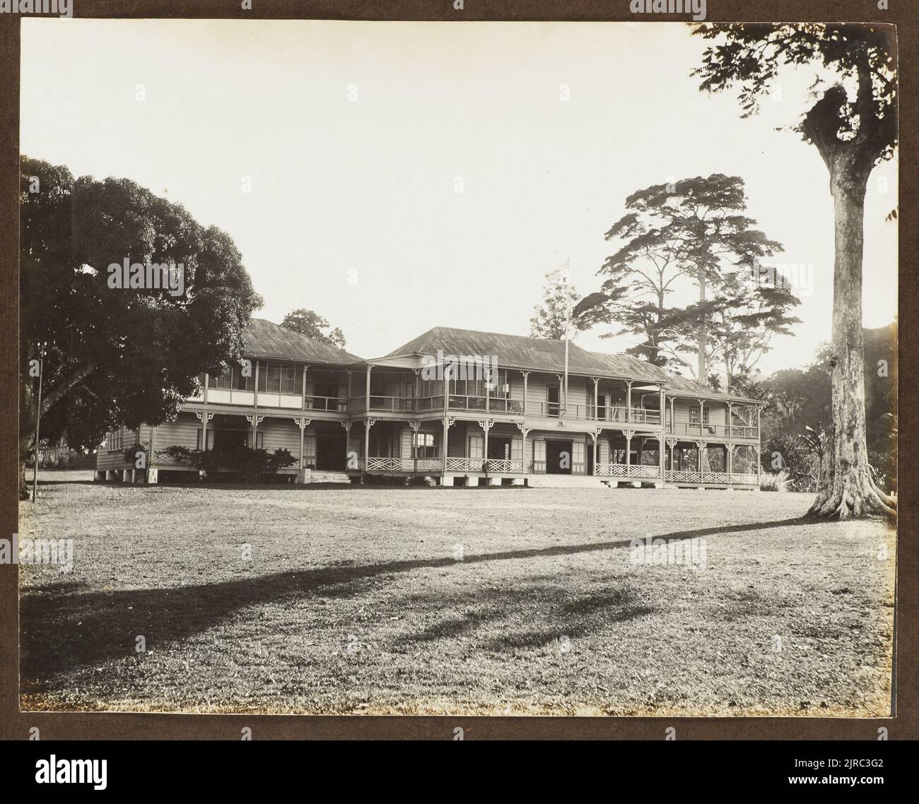Wooden building. From the album: Samoa, circa 1918, Sāmoa, by Alfred ...